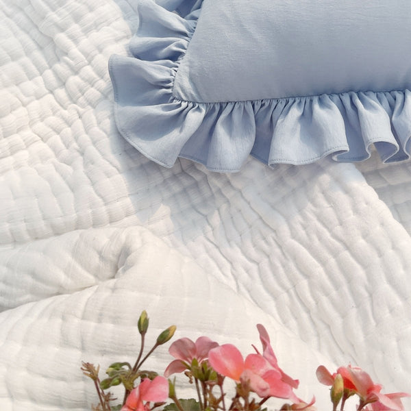 Marisol Blue-Green Ruffled Pillow Covers by Studio Covers